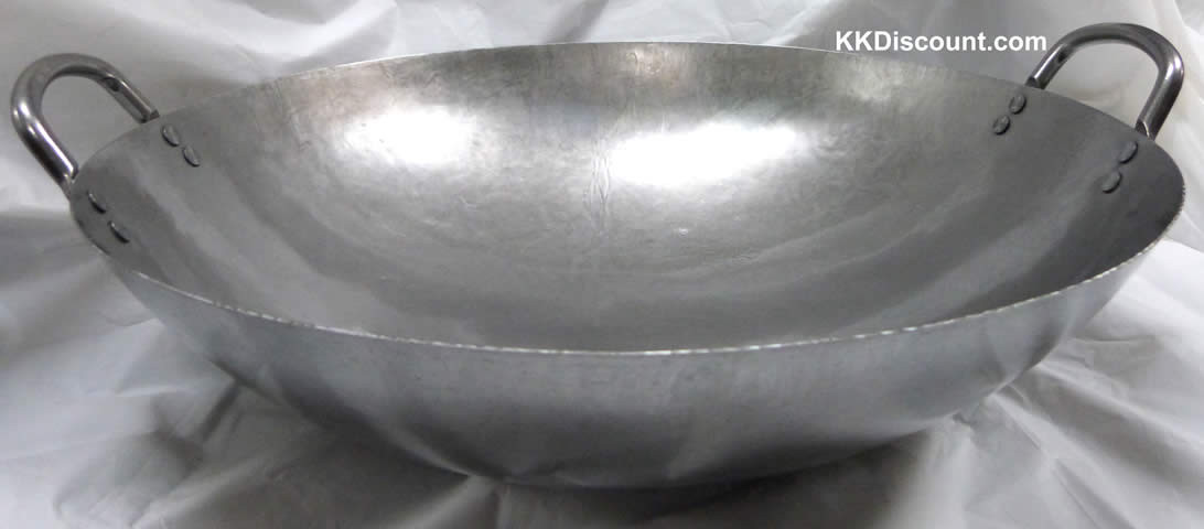 16 Inch Carbon Steel Two Handles Wok - K. K. Discount Store