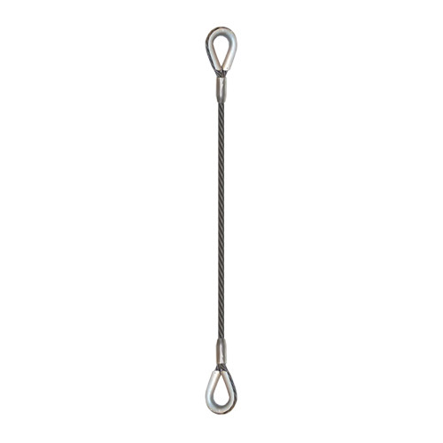 1/2" x 5 ft BLP-102 Thimbled Eye Wire Rope Sling - 5000 lbs WLL