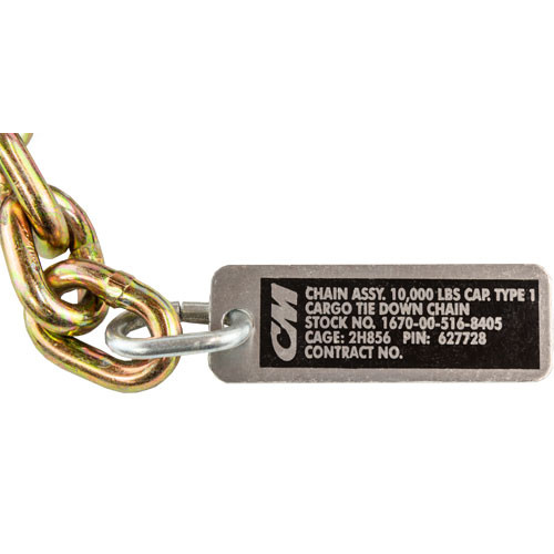 CM 9/32" x 9 ft Aircraft Chain Assembly - 14100 lbs Breaking Strength ...