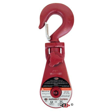 Durabilt 8" Snatch Block w/ Hook - 15 Ton WLL - #SBD-A-H-15T-8S