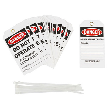 Brady "Danger: Do Not Operate Equipment" Tag 25-Pack
