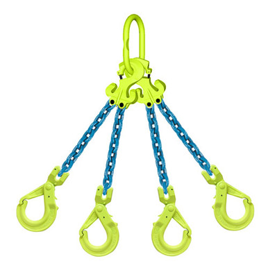 Gunnebo 3/8" x 10 ft TG4-GBK GrabiQ Adjustable 4-Leg Grade 100 Chain ...