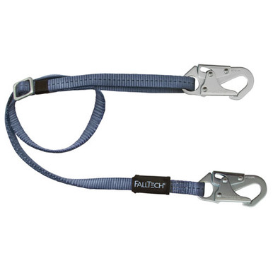 FallTech 4-6ft Adjustable Web Positioning Lanyard w/ Snap Hooks - #8209