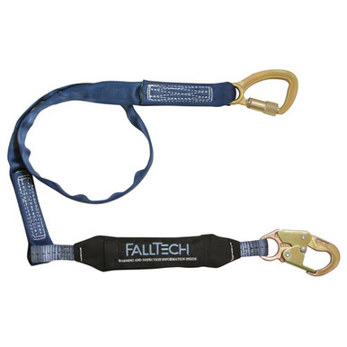 FallTech 6ft WrapTech Single Leg Web Lanyard w/ Carabiner - #8241