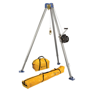 FallTech 11ft Confined Space Tripod Kit w/ 7297 Winch - #7505