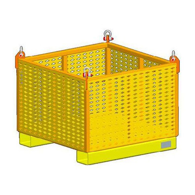M&W 48" Fixed Side Material Basket - 2500 lbs WLL - #11829
