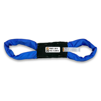 Tuffy Blue 18 ft Eye & Eye Flexi-Grip Round Sling - 21200 lbs WLL - # ...