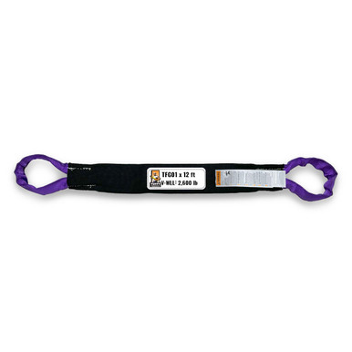 Tuffy Purple 12 ft Eye & Eye Flexi-Grip Round Sling - 2600 lbs WLL - # ...