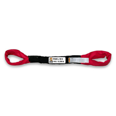Tuffy Red 10 ft Eye & Eye Flexi-Grip Round Sling - 13200 lbs WLL - # ...