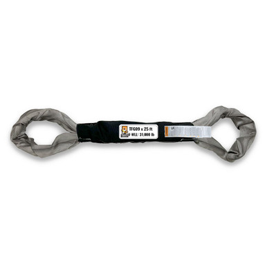 Tuffy Grey 25 ft Eye & Eye Flexi-Grip Round Sling - 31000 lbs WLL - # ...