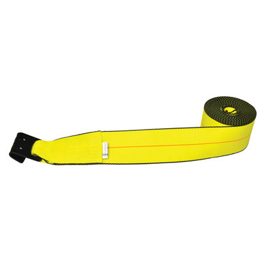 4" x 30 ft Winch Strap - Flat Hook - 5500 lbs WLL