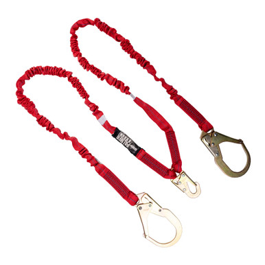 Palmer Safety 6ft Internal Twin-Leg Web Lanyard w/ Rebar Hooks - #L122233