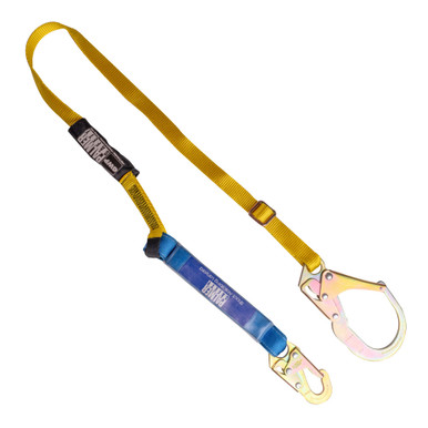 Palmer Safety 6ft Adjustable Single Leg Web Lanyard w/ Rebar Hook - # ...