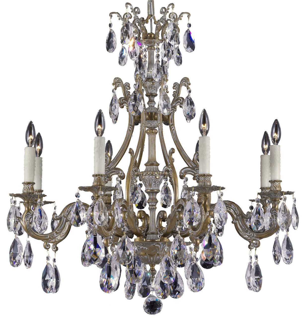 Chateau Eight Light Chandelier in Silver