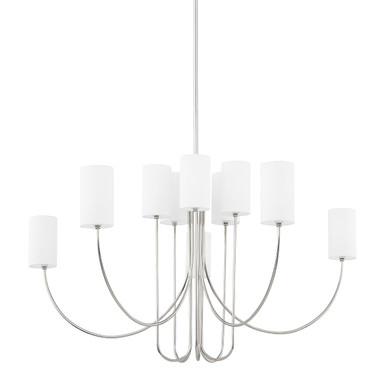 Harlem Ten Light Chandelier in Polished Nickel