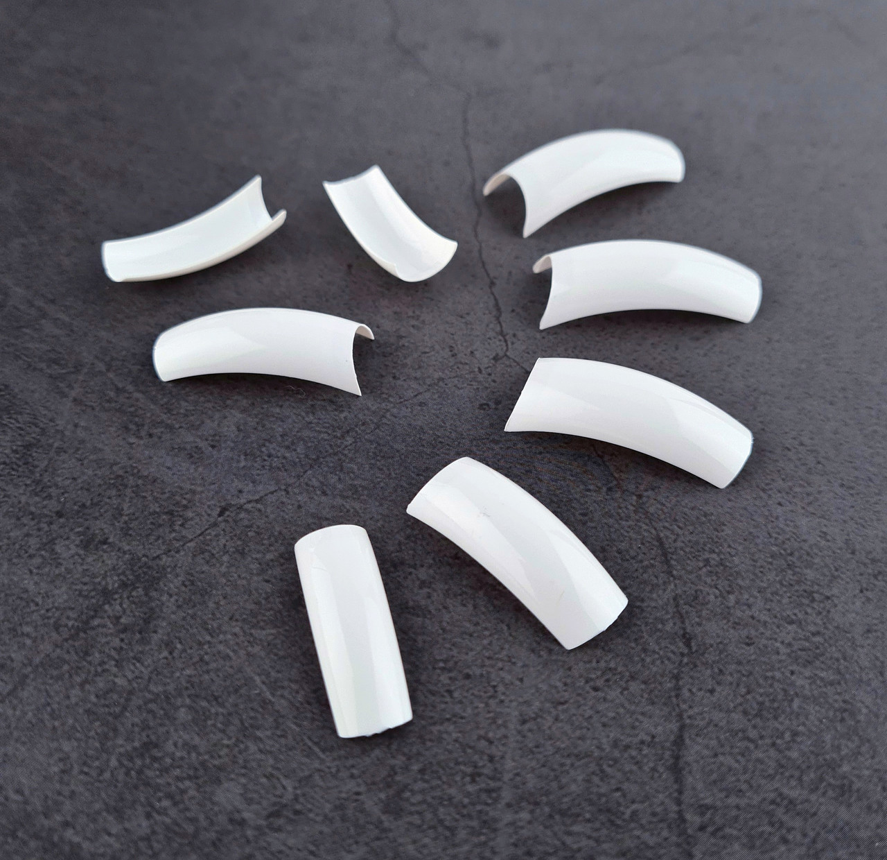 TNS Easy Fit French White Half-Well Nail Tips (Box of 100PCS or 500PCS)