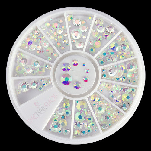 Special Soft Coloured Crystal Mix Flatback Rhinestone Wheel - 240PCS ...