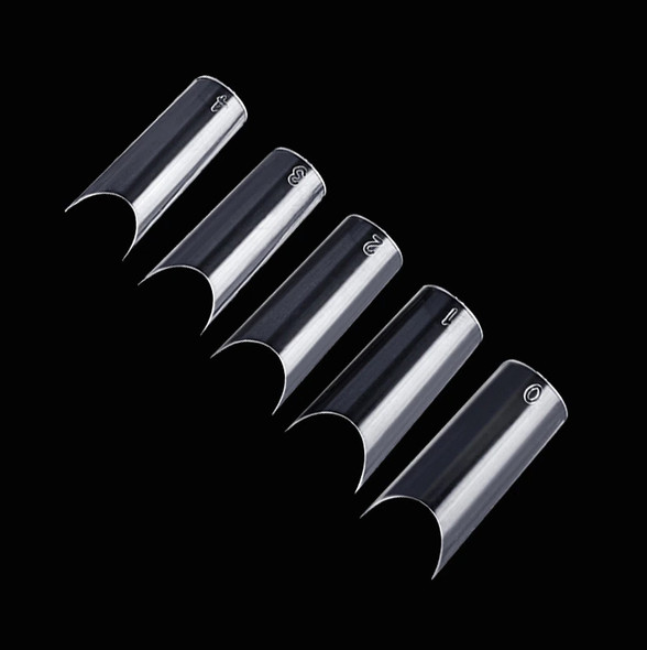 Stiletto Groove Clear French Nail Tips (Box of 120 or 500)