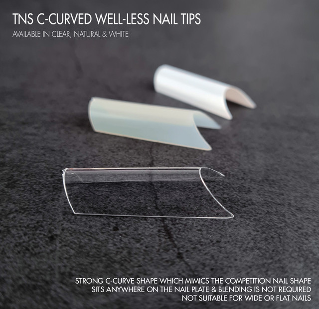 Stiletto Groove Clear French Nail Tips (Box of 120 or 500)