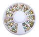 Rainbow Peach AB Flatback Crystal Rhinestone Wheel - 240PCS (1mm-5mm)