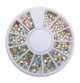Rainbow Peach AB Flatback Crystal Rhinestone Wheel - 240PCS (1mm-5mm)