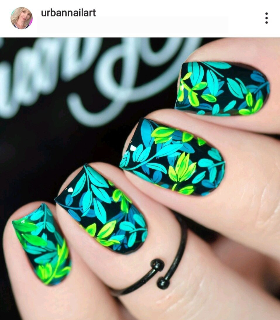 Pamper Plates Professional Nail Stamping Plates - Design #49 (Leaves ...