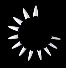 White Pointed Oval French Well-less Nail Tips (Box of 600)