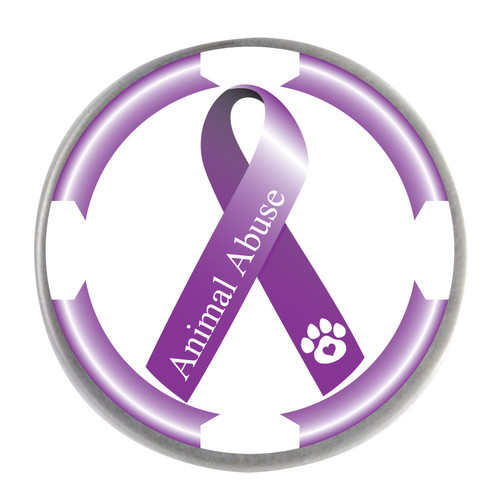 Awareness Ribbon Ball Marker- Animal Abuse - DivotTools.Com