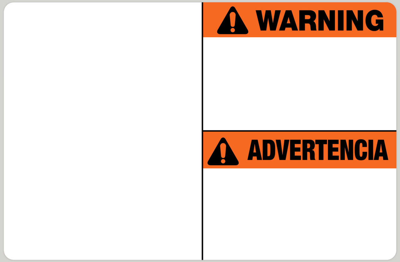 LabelTac® 4 and Pro Model Die-Cut Warning/Advertencia Bilingual Supply ...
