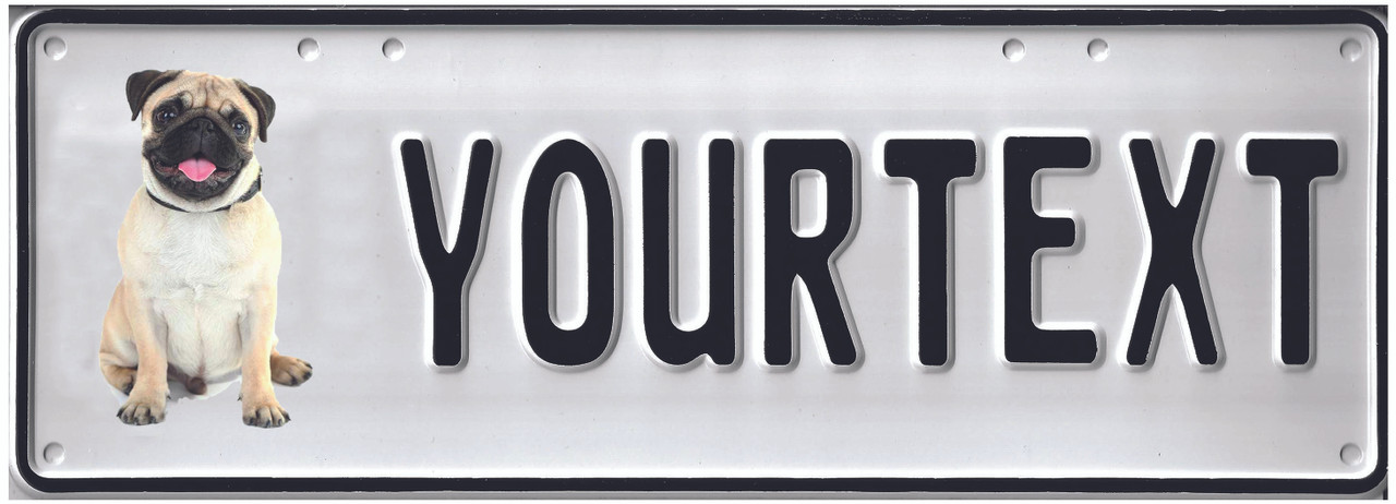 Pug Custom Plate - GR8PLATES