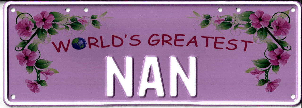 GREATEST NAN - GR8PLATES