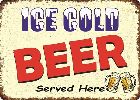 ICE COLD BEER SIGN - GR8PLATES