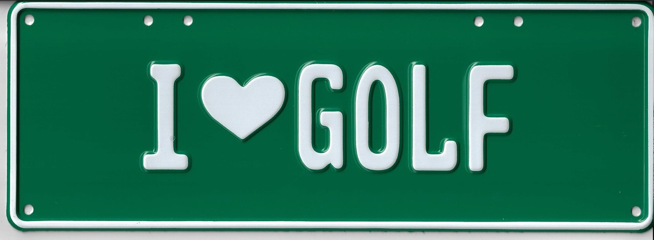I LOVE GOLF - GR8PLATES