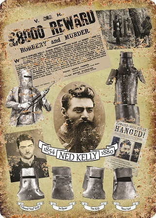 NED KELLY COLLAGE SIGN - GR8PLATES