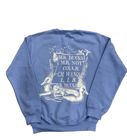 M.R. Ducks® Poem Collection Crew Neck Sweatshirt In Light Blue