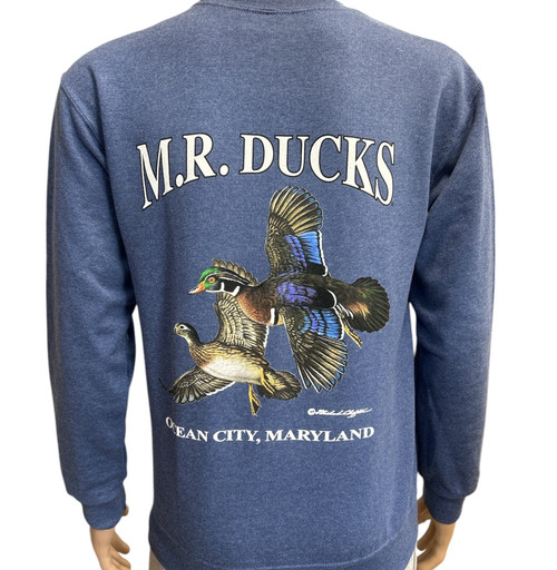 M.R. Ducks® 2025 Collection Crew Sweat Shirt In Denim Blue