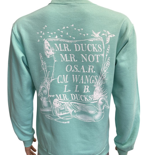 M.R. Ducks® Poem Collection Crew Neck Sweat Shirt In Mint