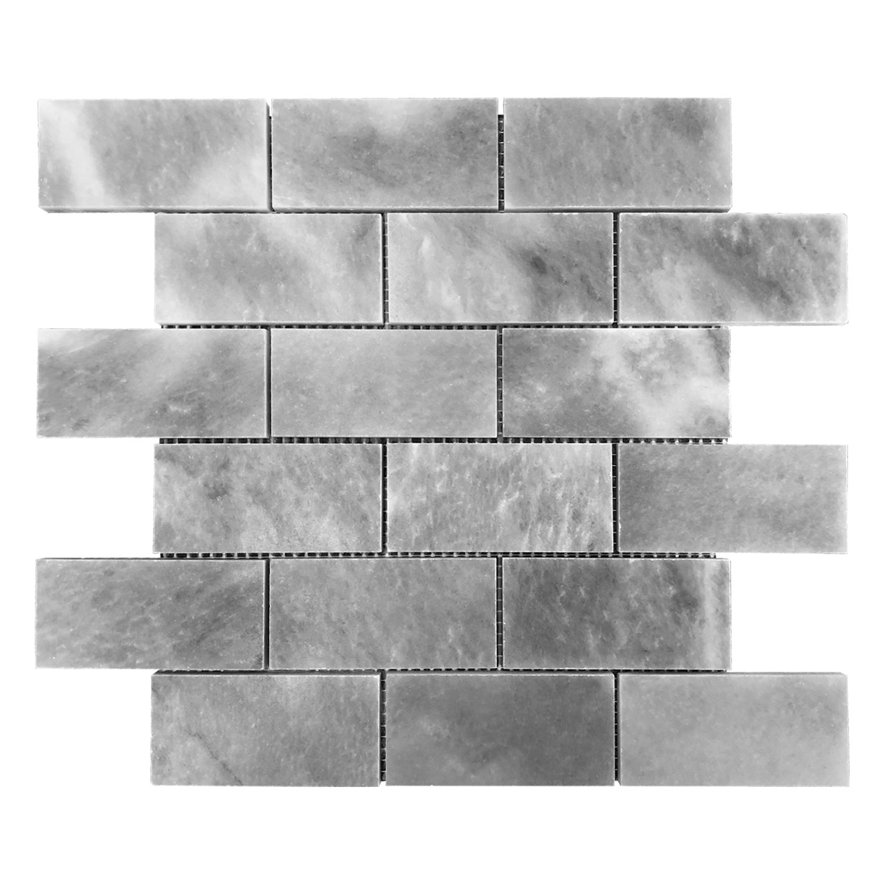 Bardiglio Gray Marble 2x4 Mosaic Tile