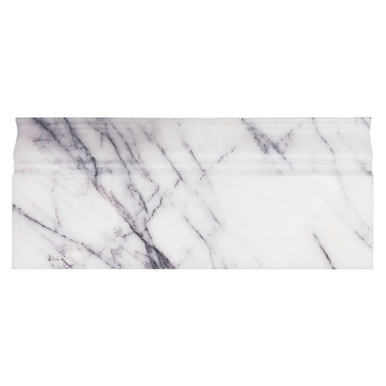Lilac Marble 3/4" Baseboard Molding Honed