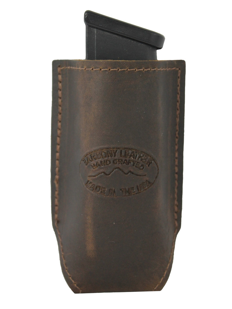 Brown Leather Tuckable Single Magazine Pouch: Single Stack, Double ...