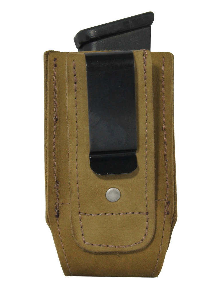 Olive Drab Leather Tuckable Single Magazine Pouch: Single Stack, Double ...