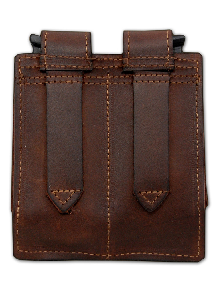 Brown Leather Double Magazine Pouch For Single Stack Double Stack 22 brown-leather-double-magazine-pouch-for-single-stack-double-stack-22