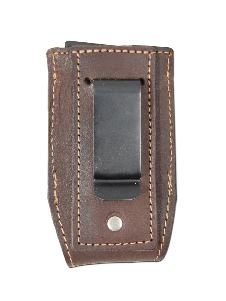 Brown Leather Single Magazine Pouch: Single Stack, Double Stack, .22 25 ...