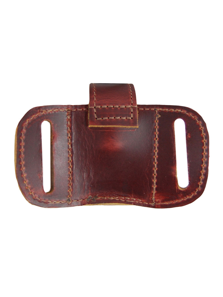 Burgundy Leather Belt Loop Single Speed Loader Pouch for .22 .38 .357 ...