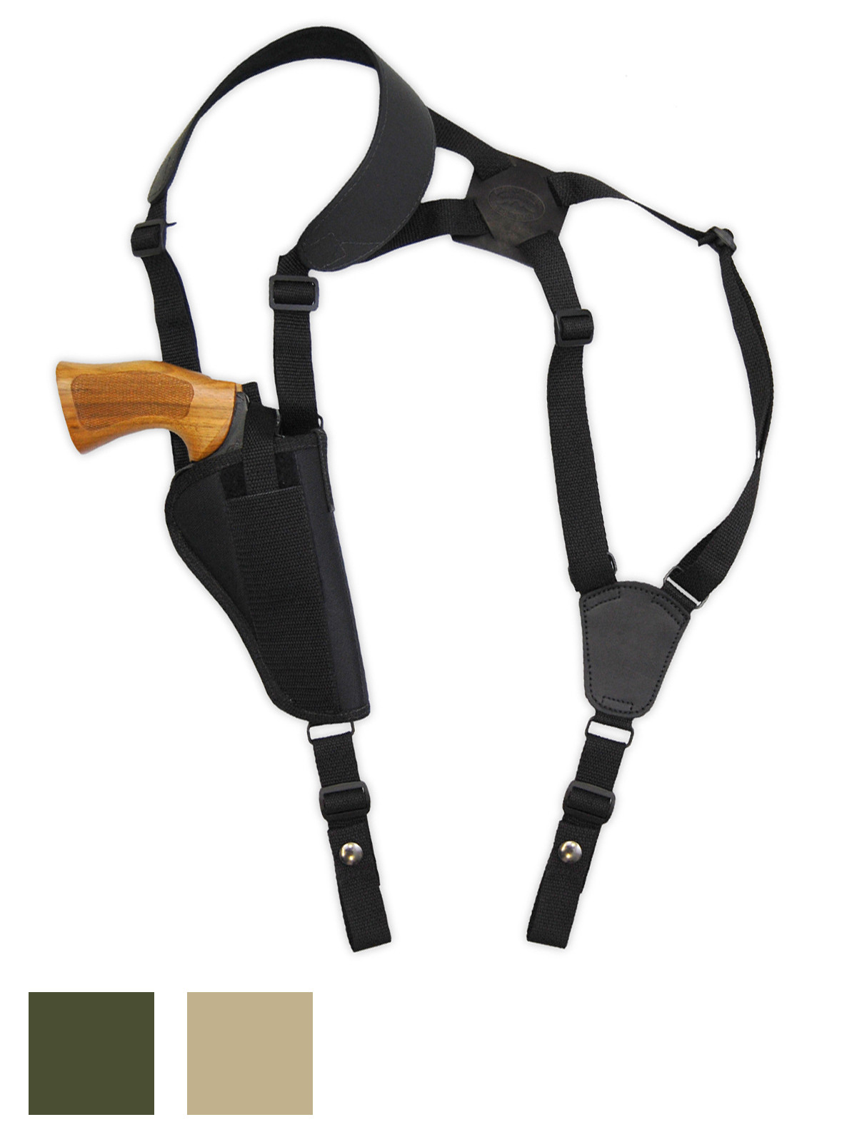 Vertical Shoulder Holster for 4-5" .38 .357 .41 Revolvers - Barsony ...