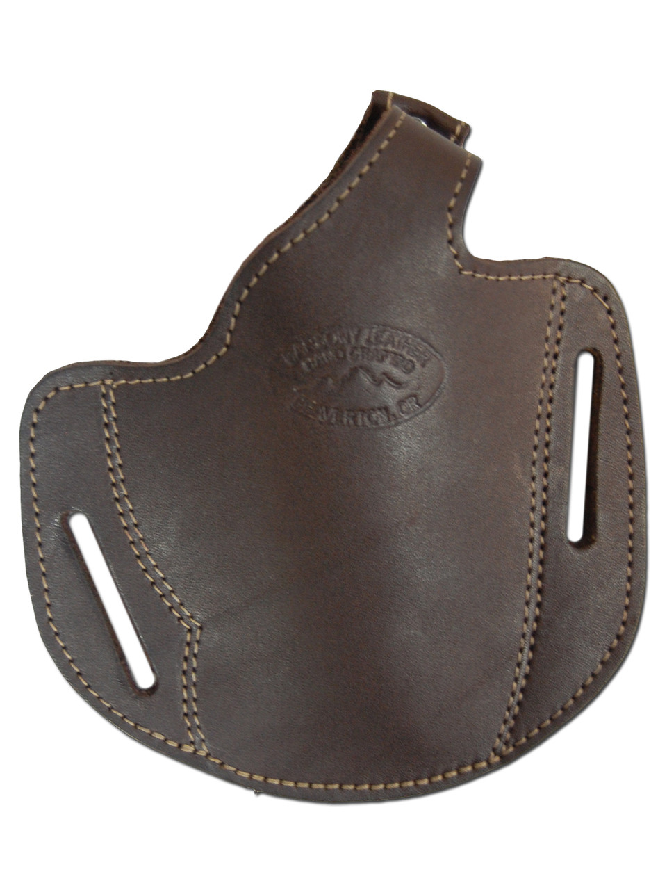 Brown Leather Pancake Holster for 2" .22 .38 .357 Revolvers - Barsony ...
