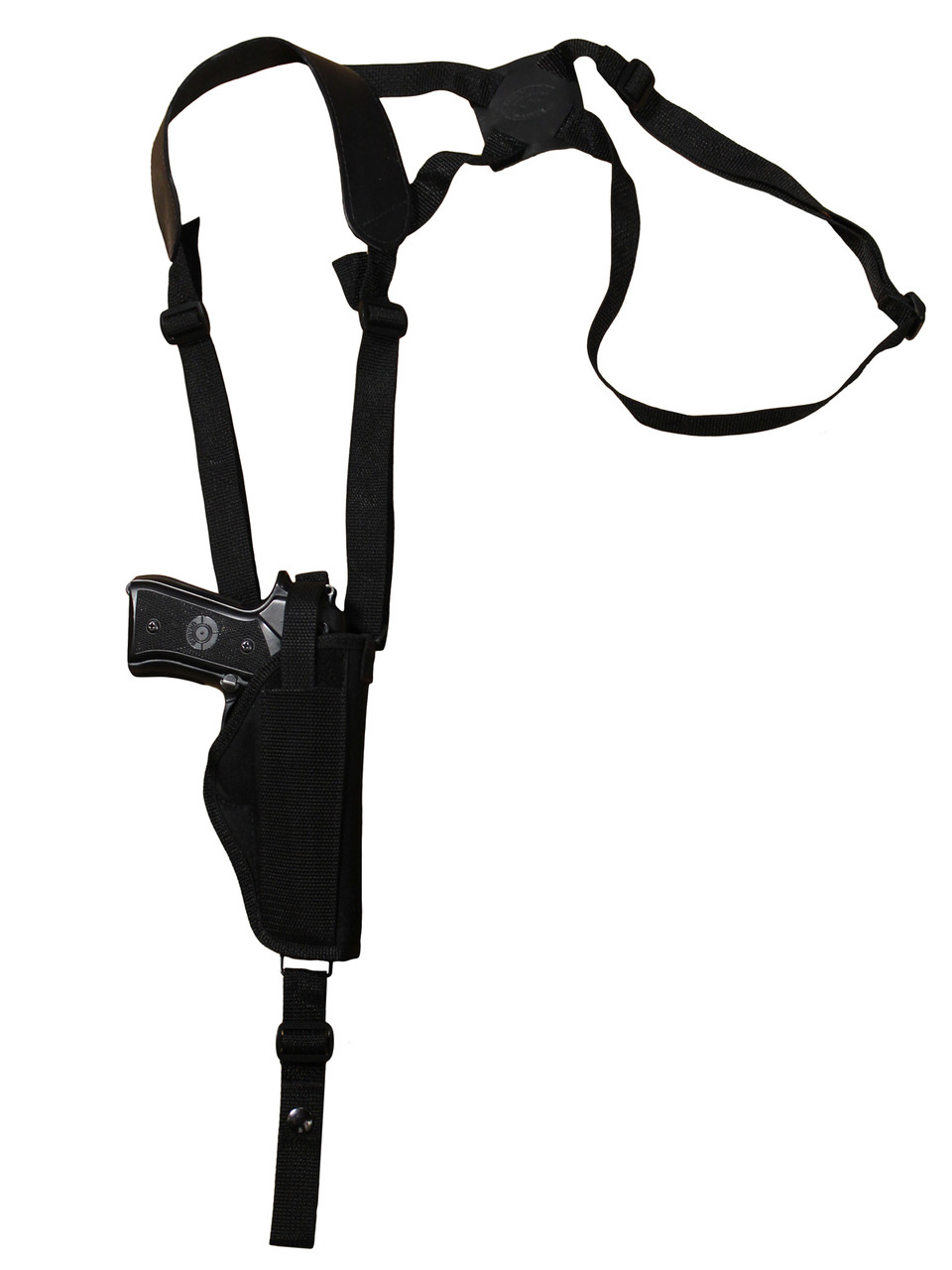 Vertical Shoulder Holster for Full Size 9mm 40 45 Pistols - Barsony ...