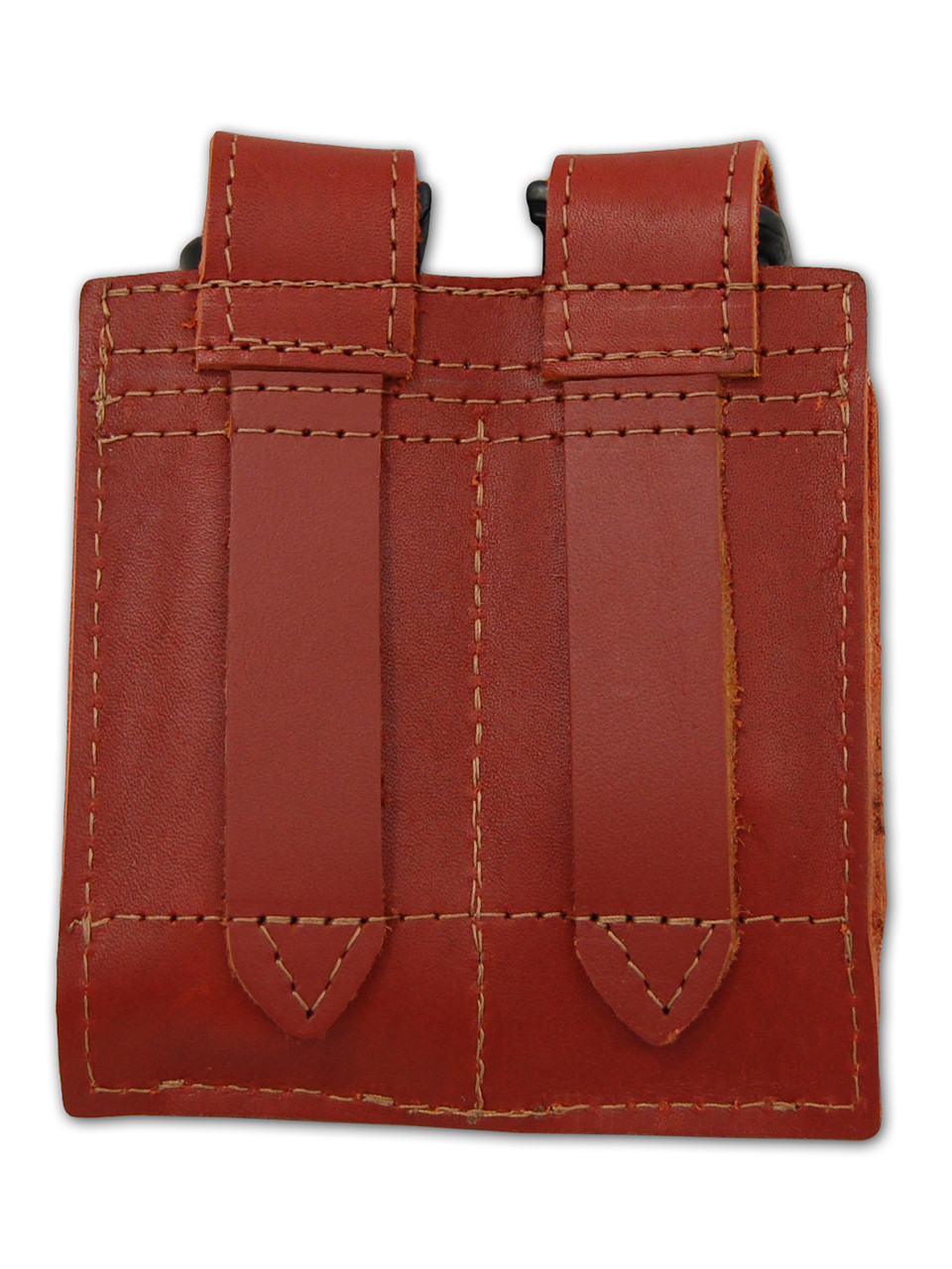 Burgundy Leather Double Magazine Pouch for Single Stack, Double Stack ...