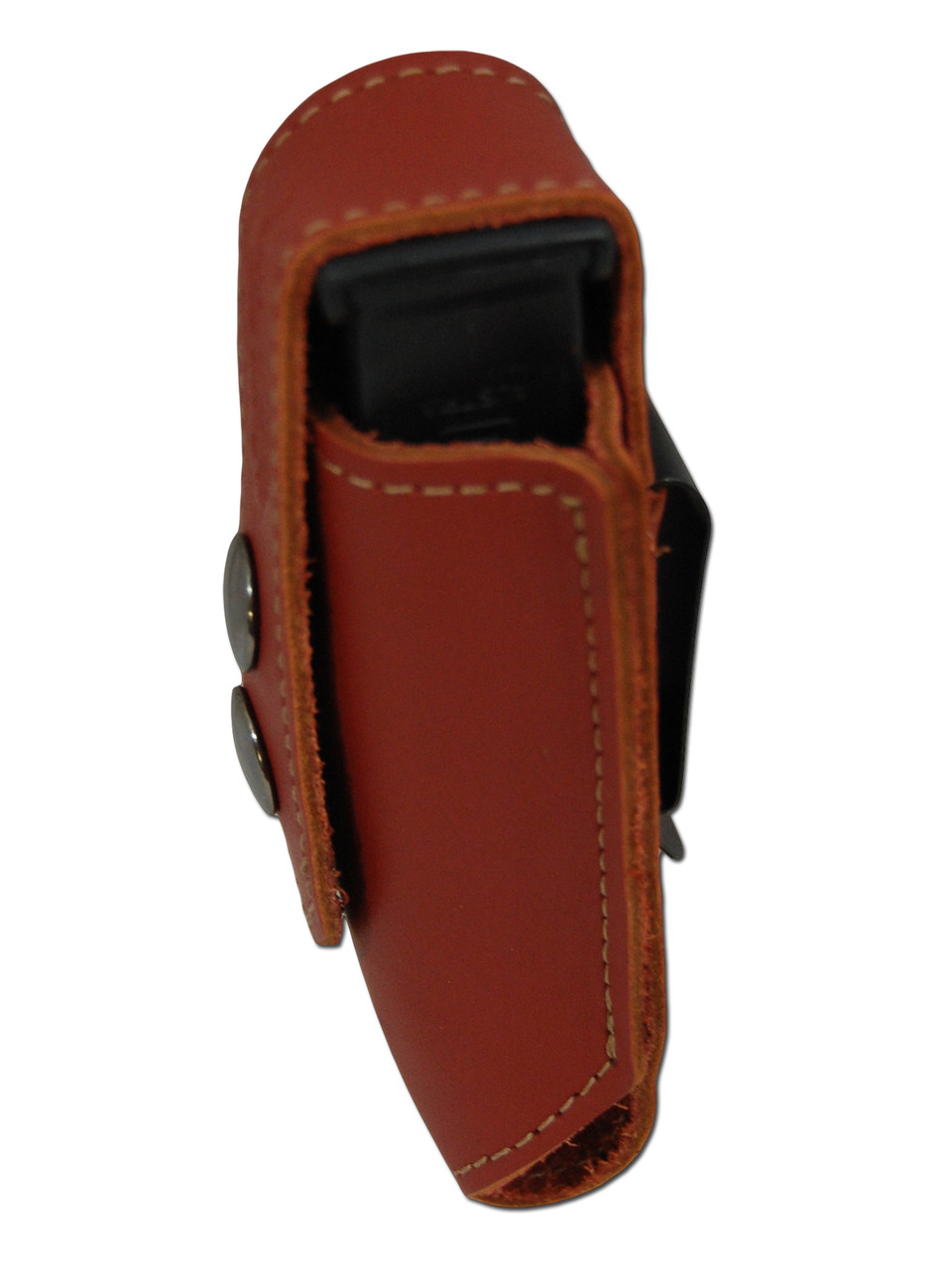 Burgundy Leather Single Magazine Pouch with Retention Strap for Single ...