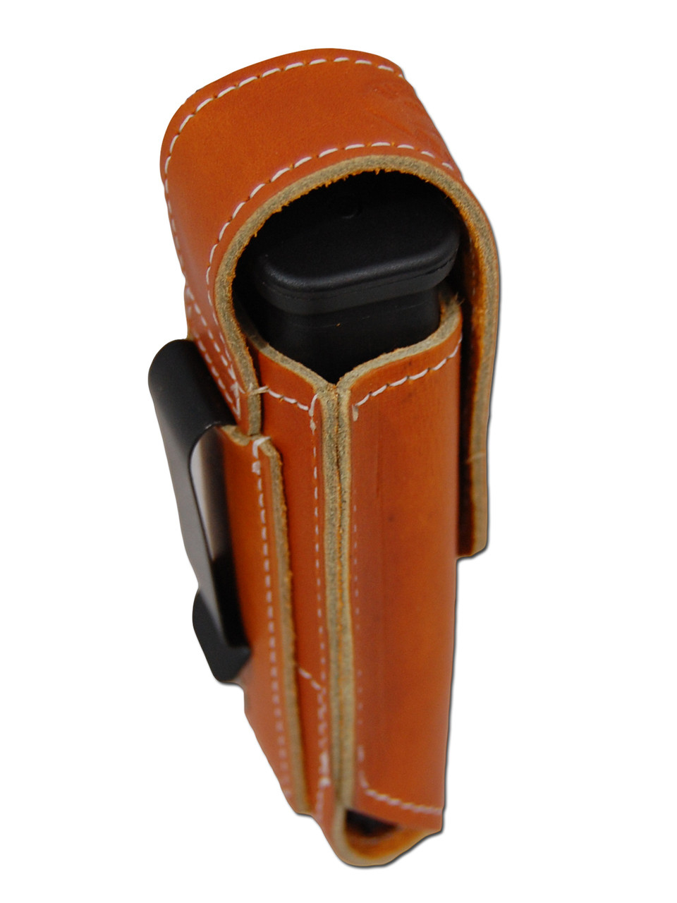 Saddle Tan Leather Single Magazine Pouch with retention strap: Single ...